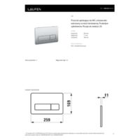 LIS Flush plate Inox AW2, dual flush, vandalproof | H8956620000001 ...