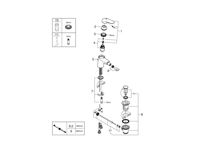 Atrio Private Collection Trzyotworowa bateria umywalkowa Rozmiar M ...