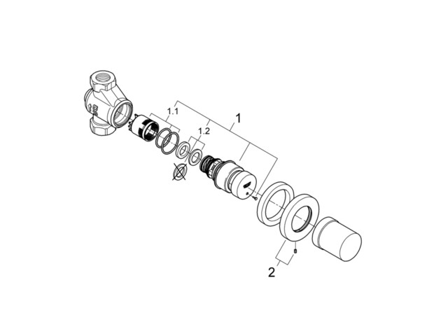 Euroeco Cosmopolitan T Samozamykający zawór przelotowy, DN 15 36268000 ...