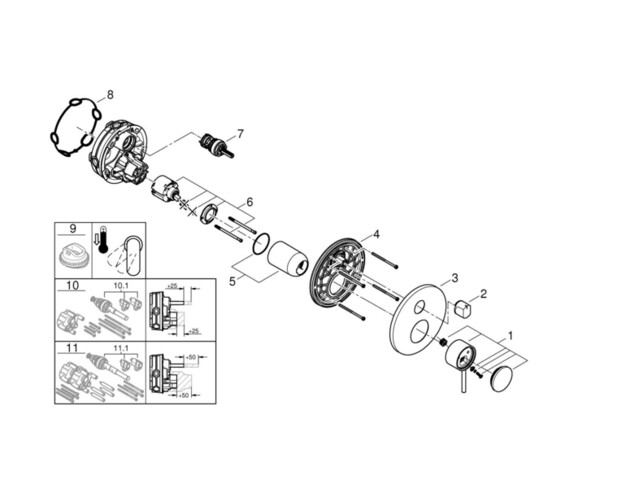 Atrio Jednouchwytowa bateria do obsługi trzech wyjść wody 24356AL0 | 24356AL0 | GROHE - ArchiUp ...