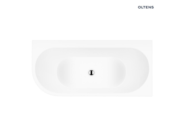 Oltens Hulda wanna wolnostojąca 160x75 cm narożna prawa biały połysk ...