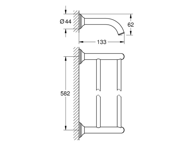 Essentials Authentic Wieszak na ręczniki 40654001 | 40654001 | GROHE ...