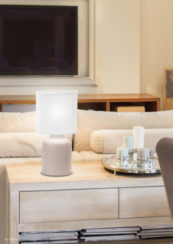 Lampa stołowa beżowa ceramika nocna Iner | 41-79879 | Candellux ...