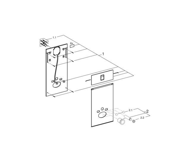 Atrio Icon 3D 3-otworowa ścienna bateria umywalkowa 20665SD0 | 20665SD0 ...