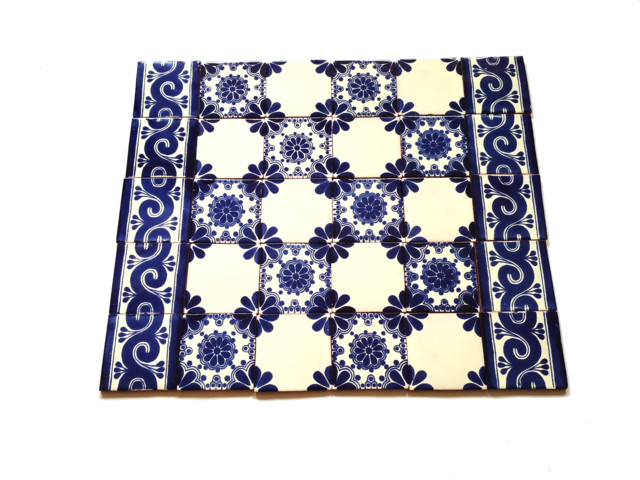 Mirta - Set of mexican tiles with a border | Mix-12 | Cerames - ArchiUp ...