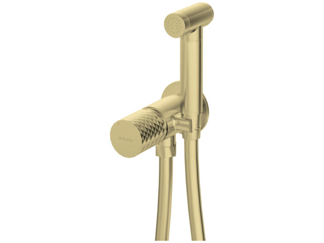 SILIA HEXA - Bidet tap, concealed, with bidet shower - brushed gold ...