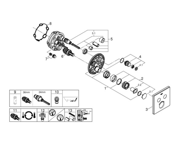 GROHE Plus Jednouchwytowa bateria do obsługi jednego wyjścia wody ...