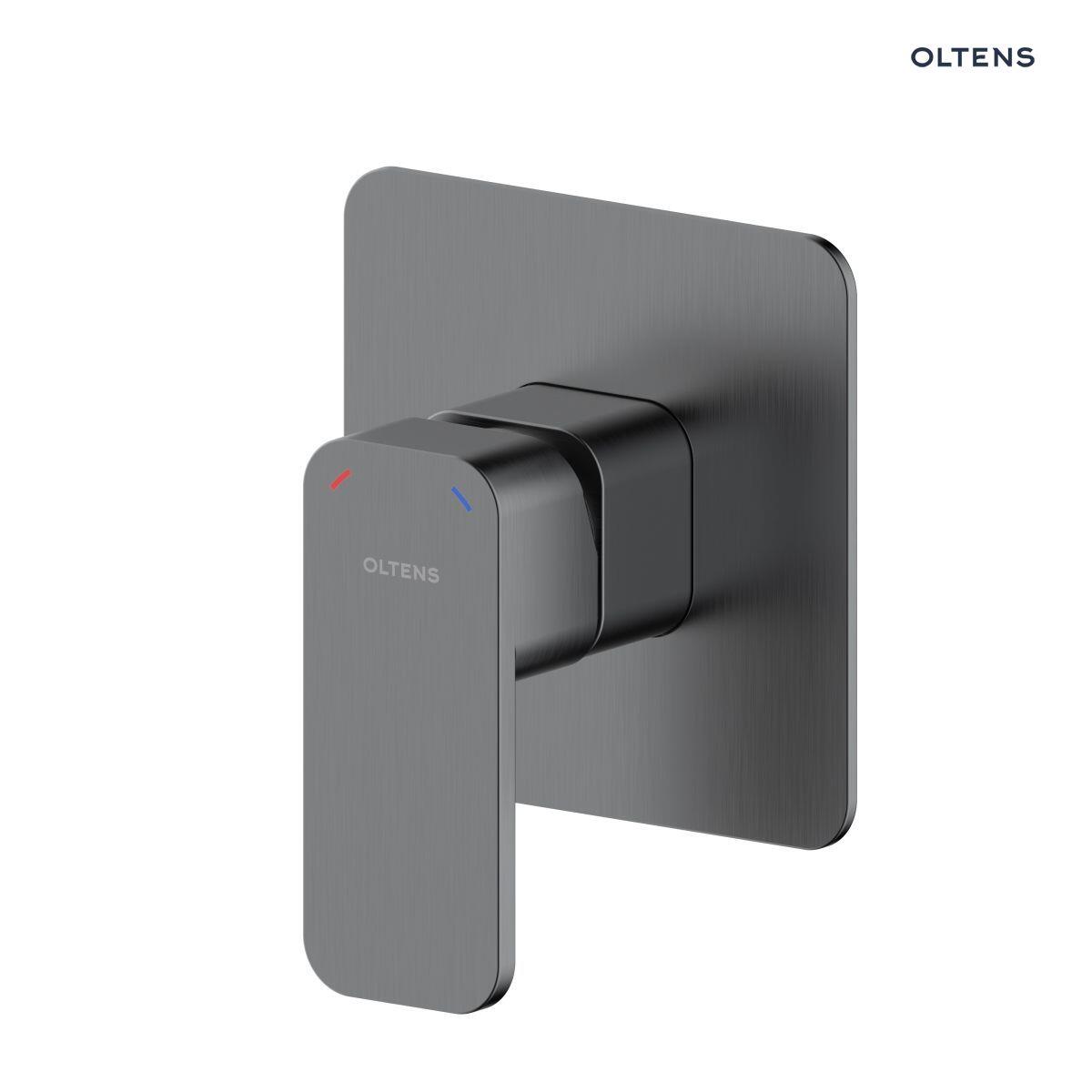 Oltens Hadsel flush-mounted complete shower mixer tap, graphite ...