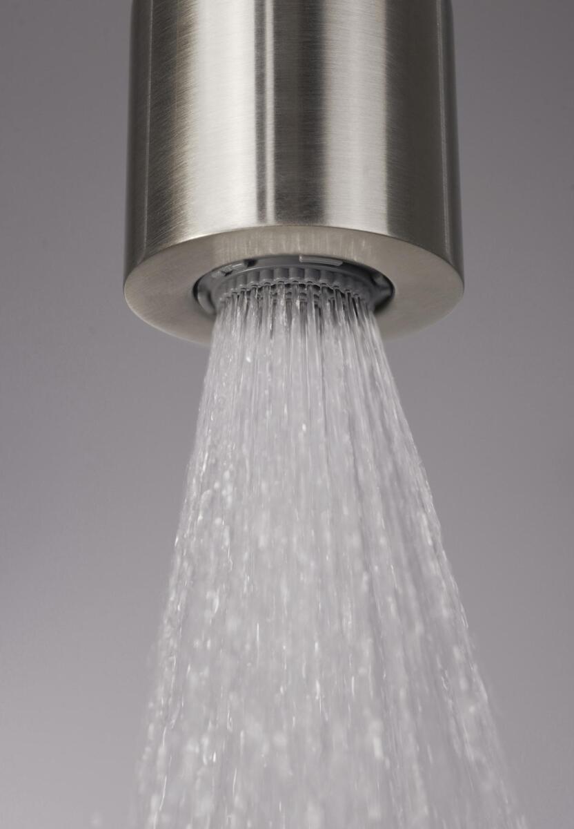 SILIA HEXA - Shower column, with shower mixer - brushed steel | NHS ...