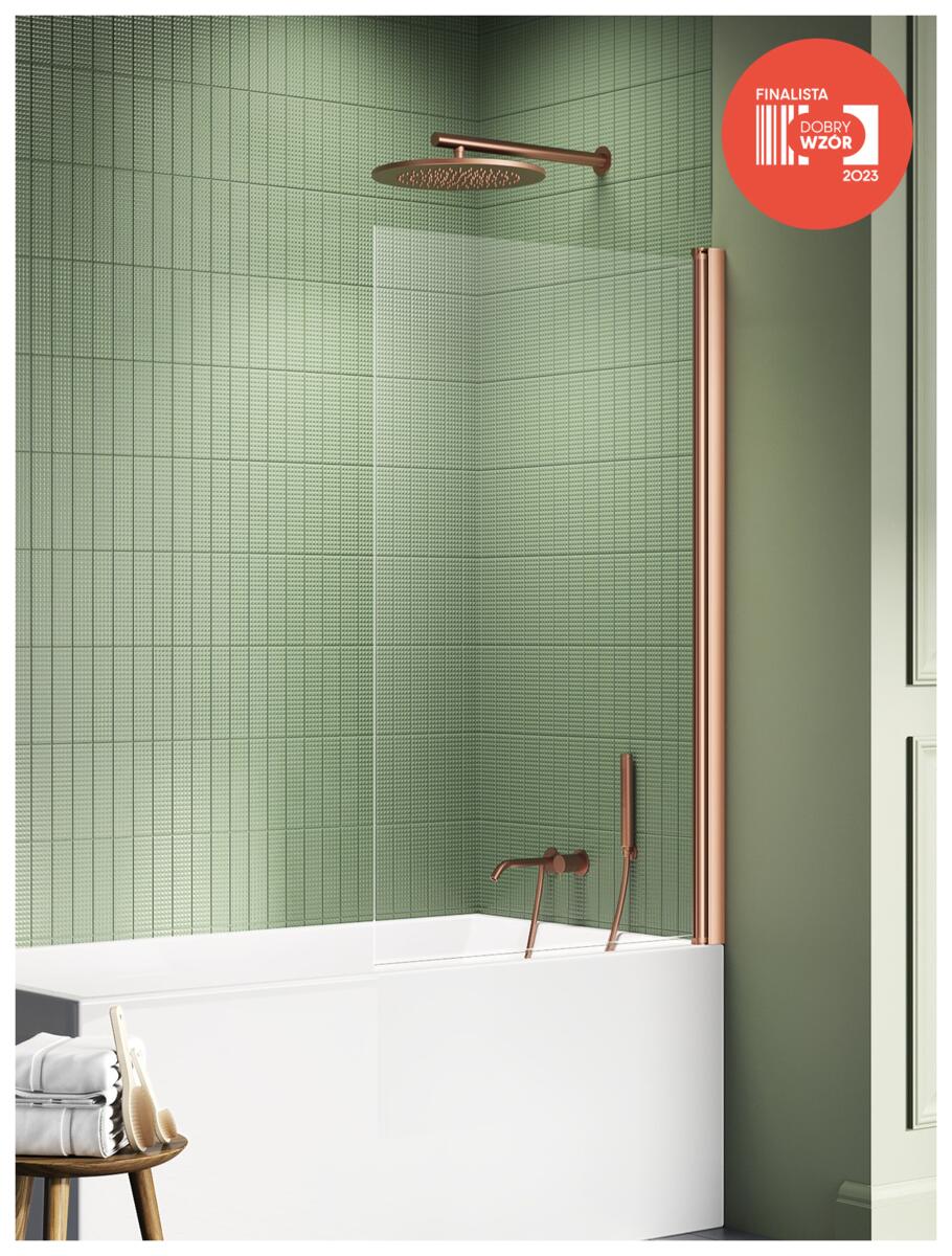 New Soleo Copper Brushed one-piece bathtub screen | NEW TRENDY ...