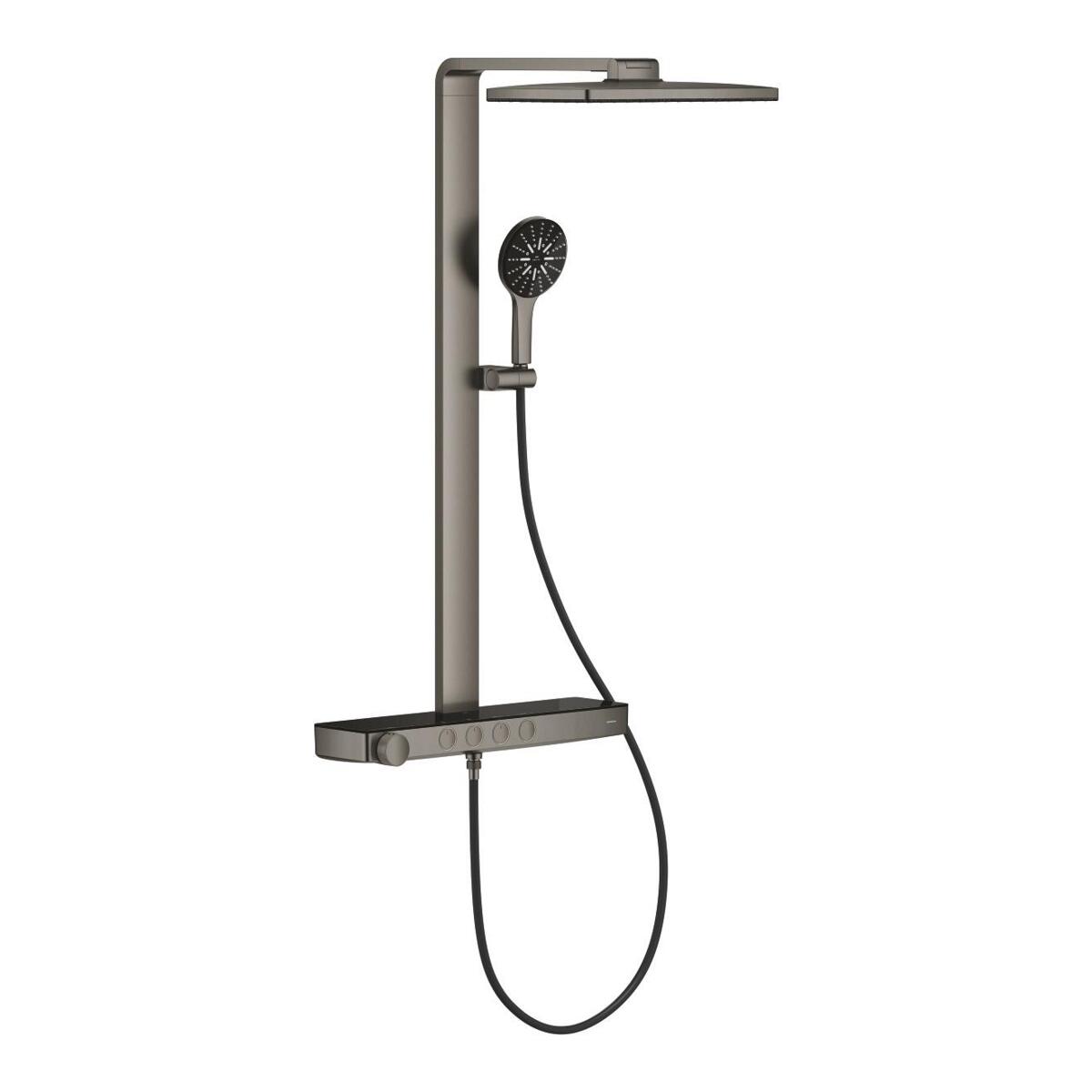 GROHE Rainshower Aqua Pure Duo in a striking brushed hard graphite ...