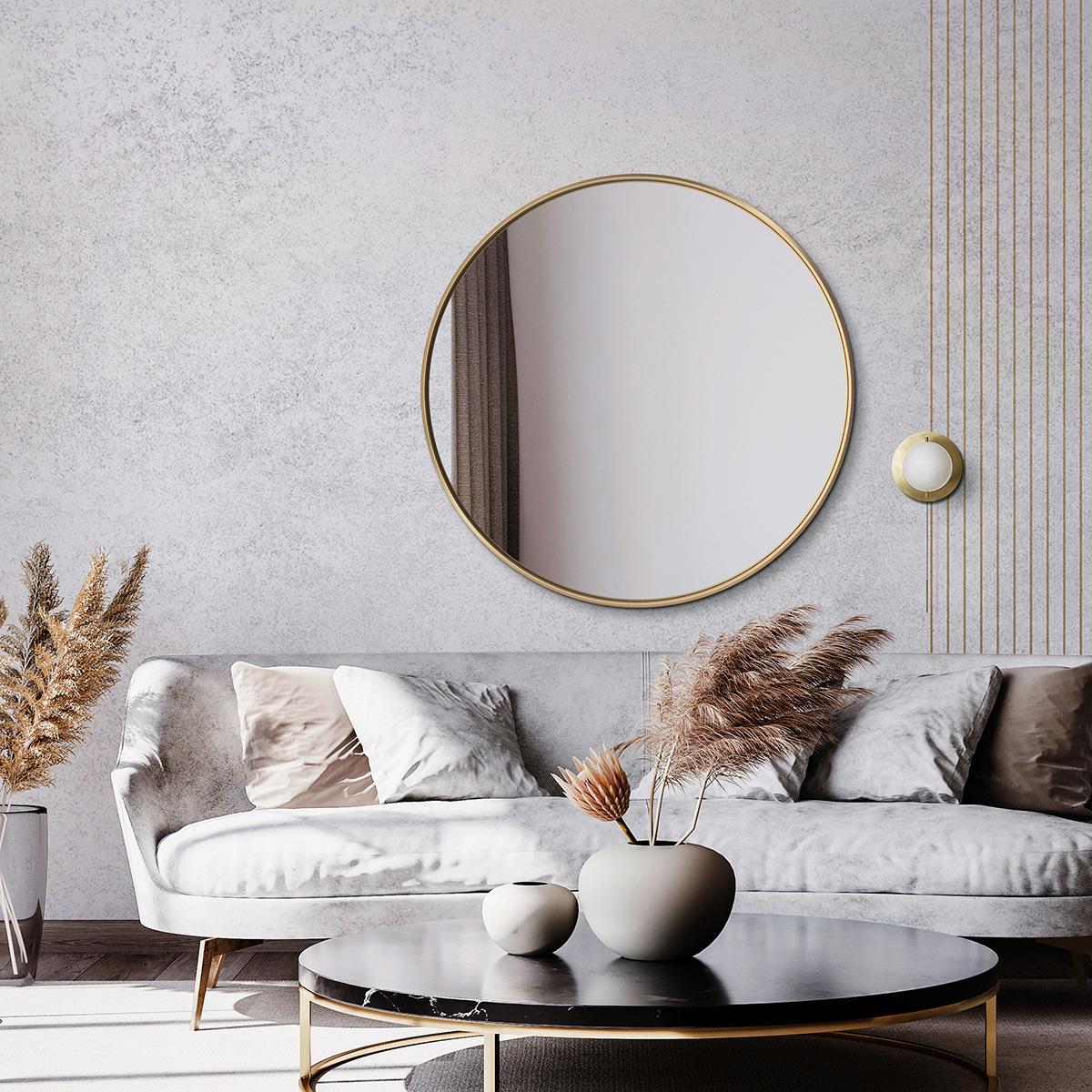 Lustro Scandi Slim w złotej ramie | SCD/SL/G | GieraDesign - ArchiUp ...