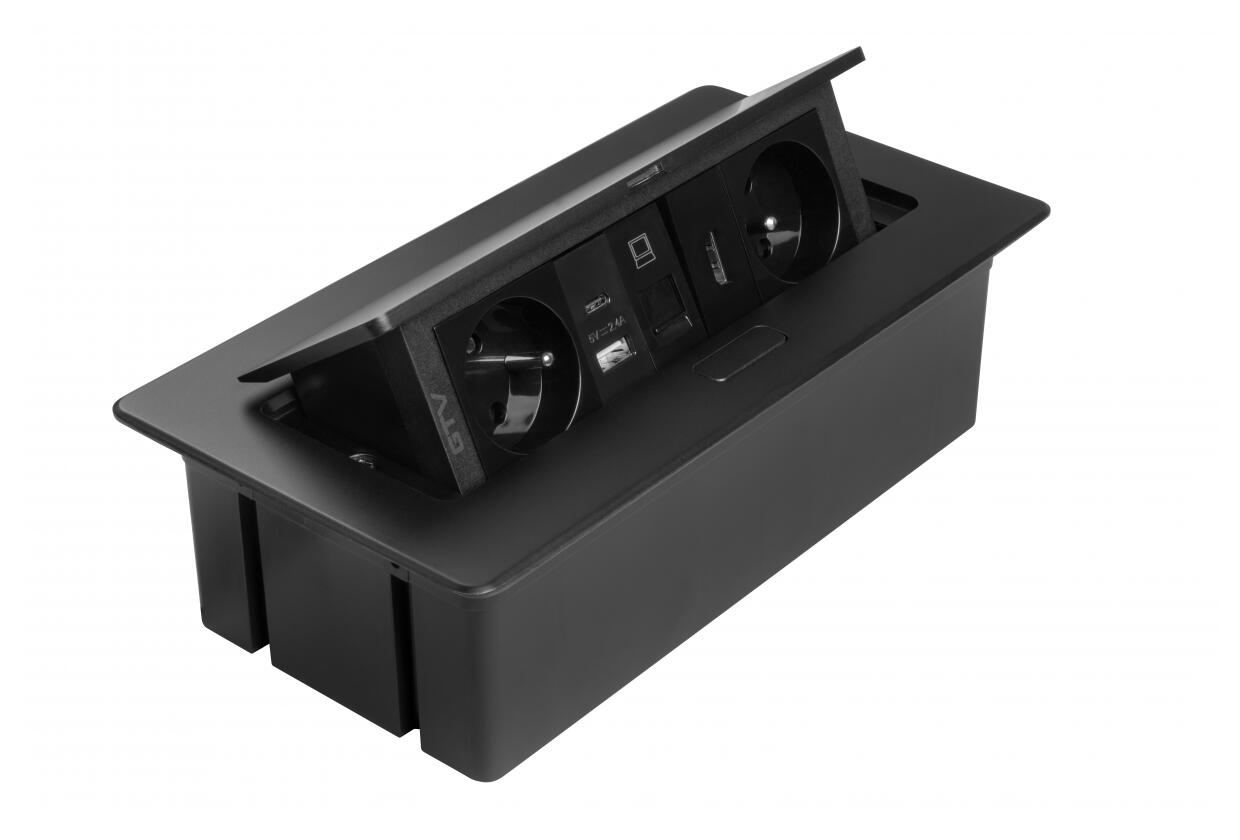 MULTISOFT furniture socket 2x Socket with Earthing, USB A+C, RJ45, HDM ...
