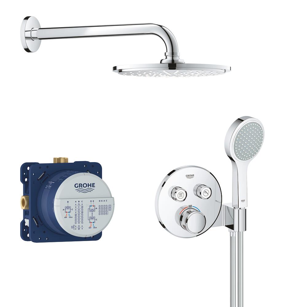 Grohtherm SmartControl Podtynkowy zestaw prysznicowy z deszczownicą Rainshower SmartActive 310 ...