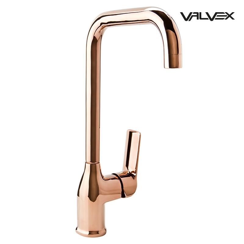 Aurora Rose Gold Standing kitchen mixer with side lever | 2445250 ...