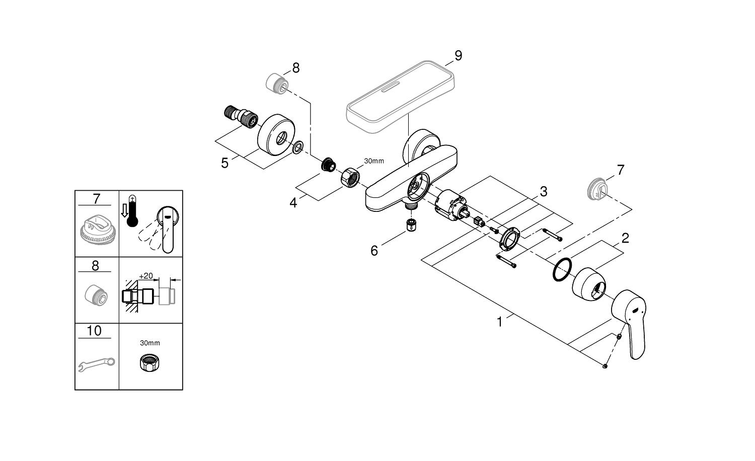 Eurostyle Cosmopolitan Jednouchwytowa bateria do obsługi jednego ...