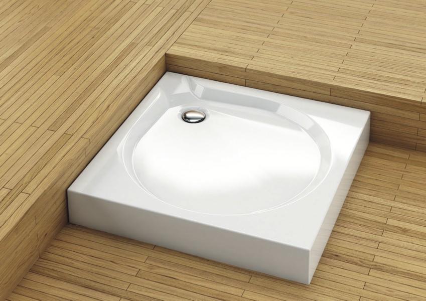 Square Shower Tray DELTA shallow with integrated casing 90 | 201-06911 ...