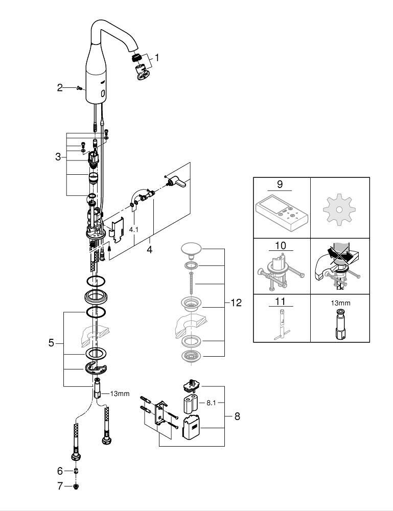 Allure 2-otworowa bateria umywalkowa Rozmiar M 19386DA2 | 19386DA2 | GROHE - ArchiUp.com - A ...