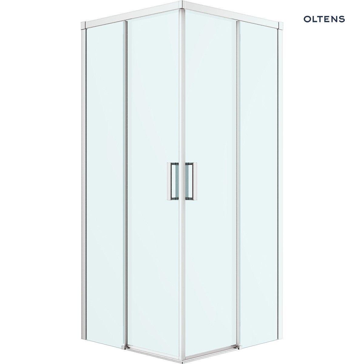 Oltens Breda shower enclosure 80x80 cm square chrome/transparent glass ...