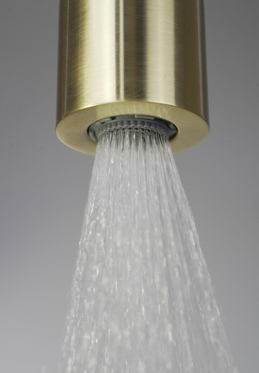 SILIA HEXA - Shower column, with shower mixer - brushed gold - NHS_R4X ...