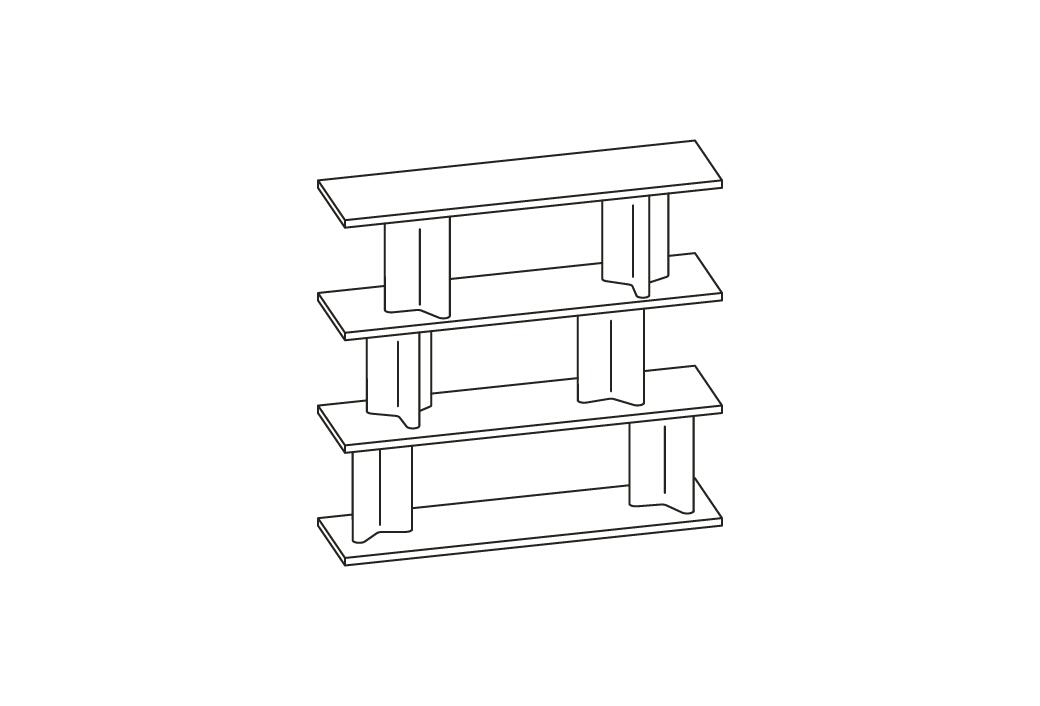 Cactus Bookcase | CA-120-3P-L-L | Noti - ArchiUp.com - A free BIM & CAD ...
