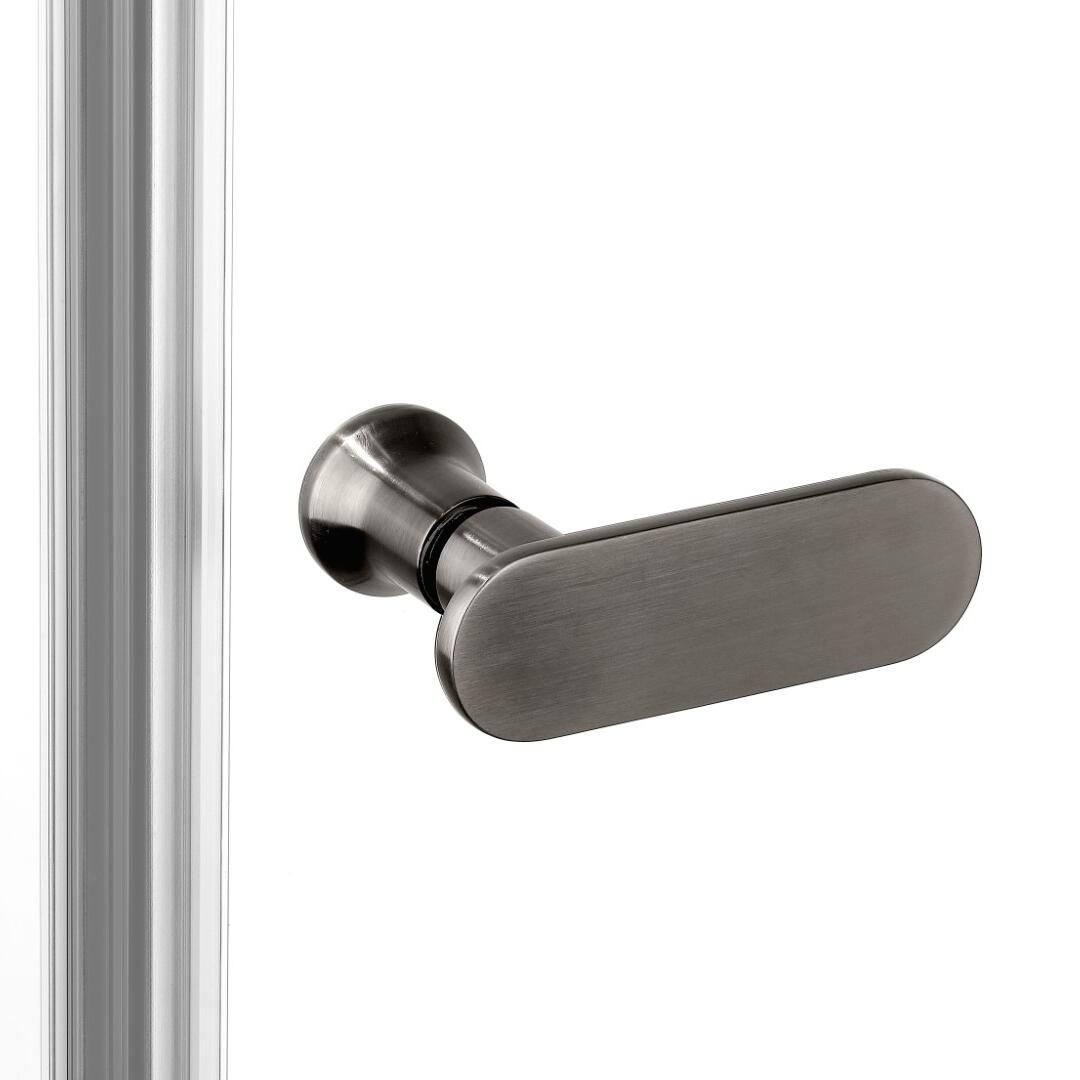 New Soleo Gunmetal Brushed shower cabin, parallel bracket single door ...