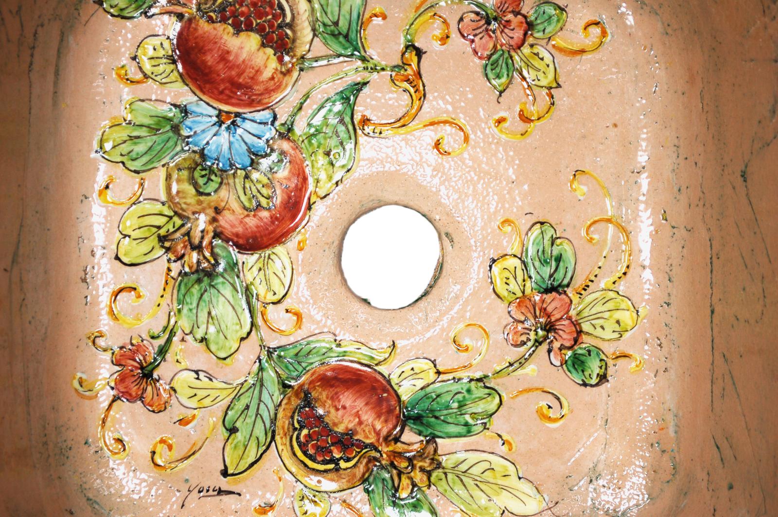 Matilde - Italian hand-painted kitchen sink | UM-Josa1-kwad | Cerames ...