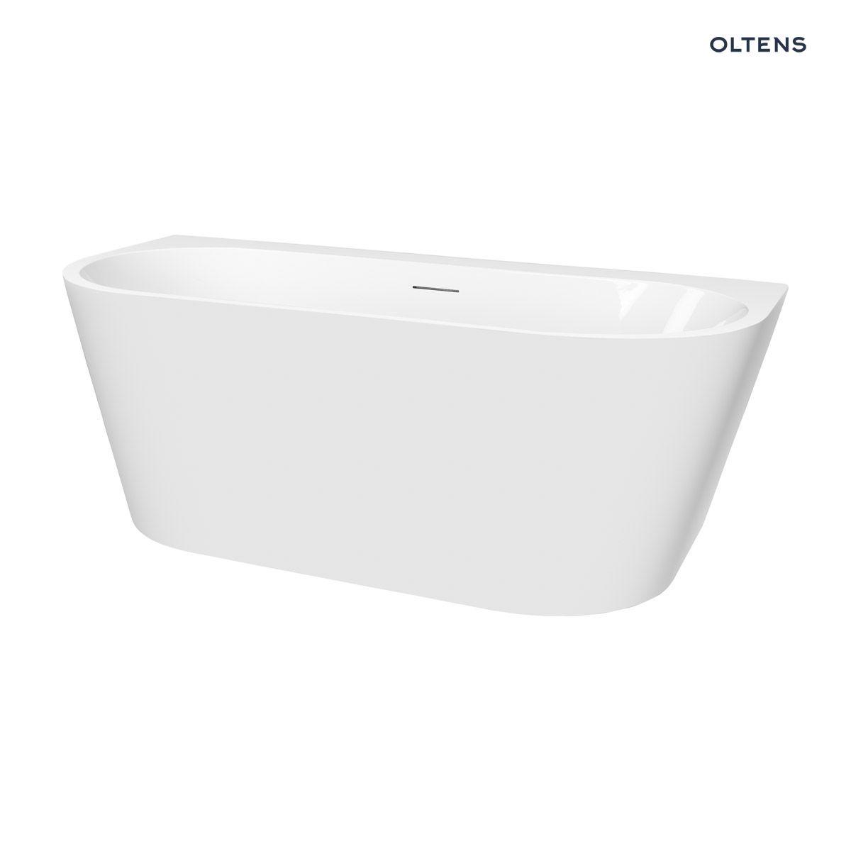 Oltens Hulda wanna wolnostojąca 160x75 cm przyścienna biały połysk ...