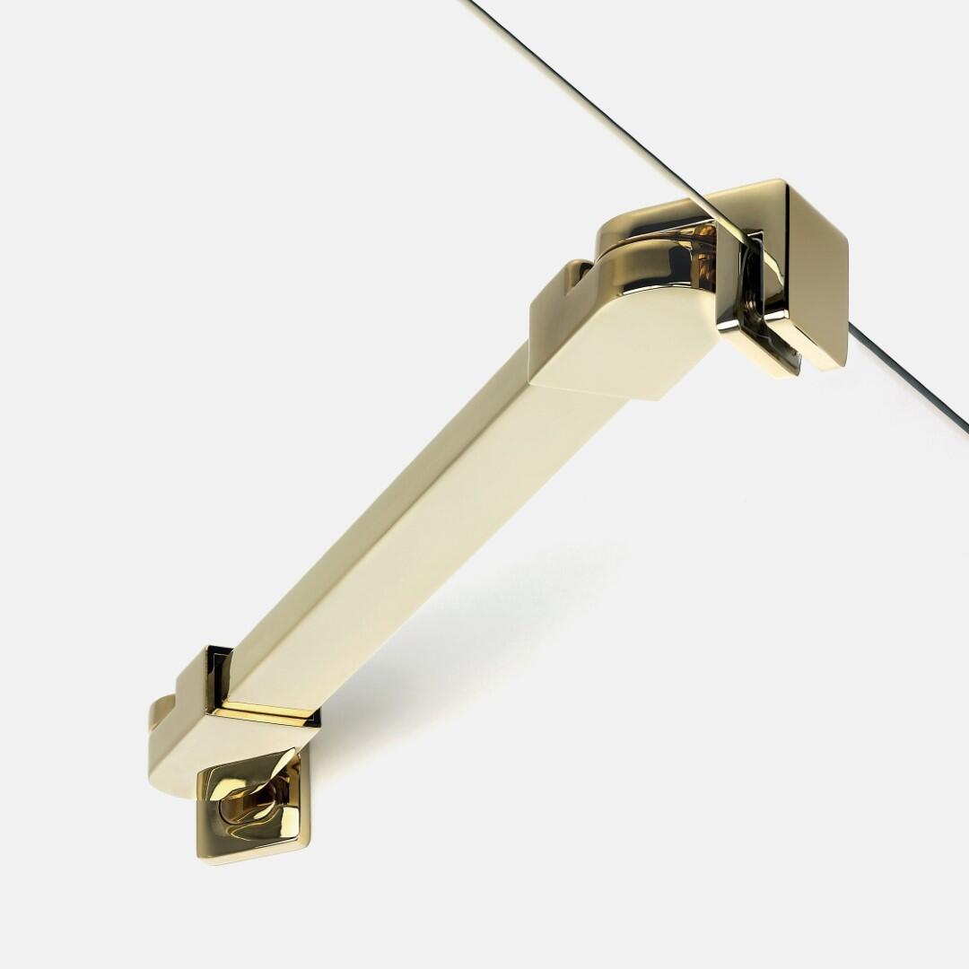 New Soleo Light Gold pentagonal shower enclosure, single door | K-1664 ...