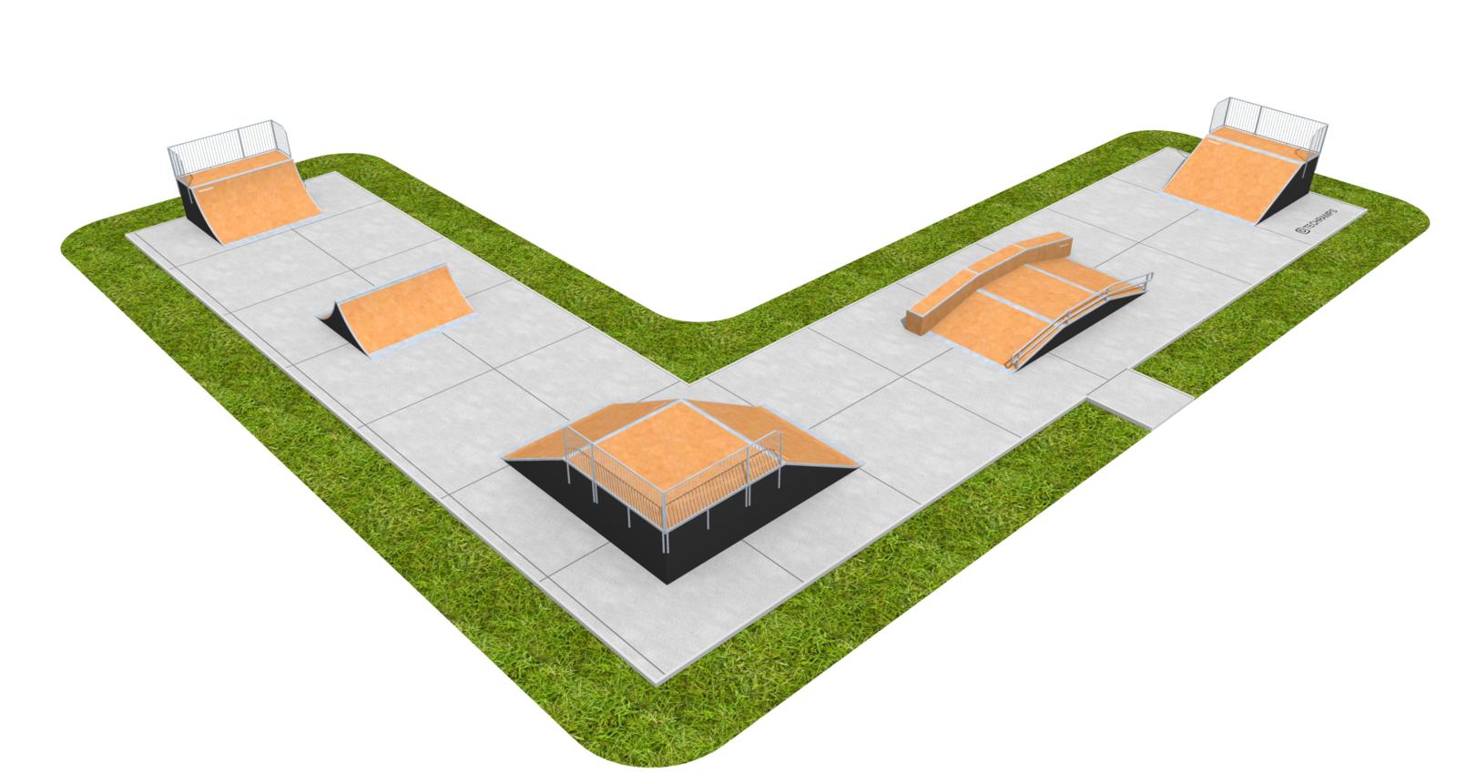 Sample Modular Skatepark PSM11 | Przykładowy Skatepark Modułowy PSM11 ...