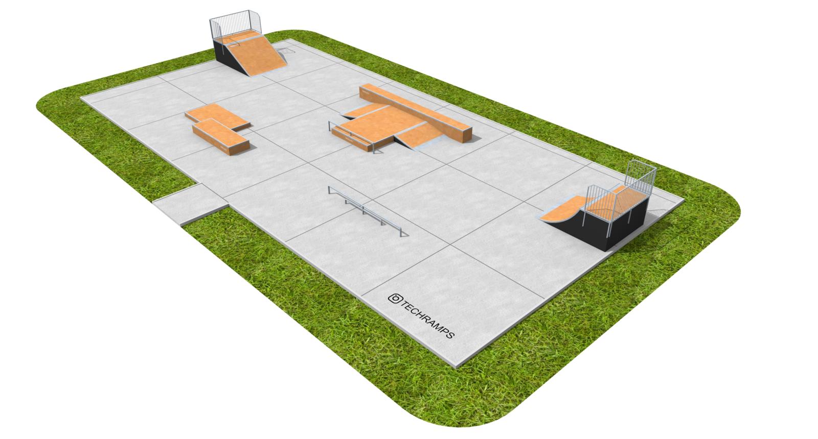 Sample Modular Skatepark PSM06 | Przykładowy Skatepark Modułowy PSM06 ...