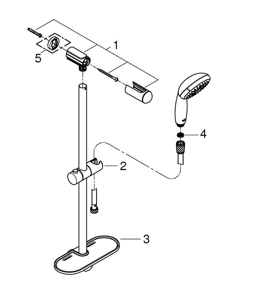 Tempesta 100 Zestaw prysznicowy, 4 strumienie 28436002 | 28436002 ...