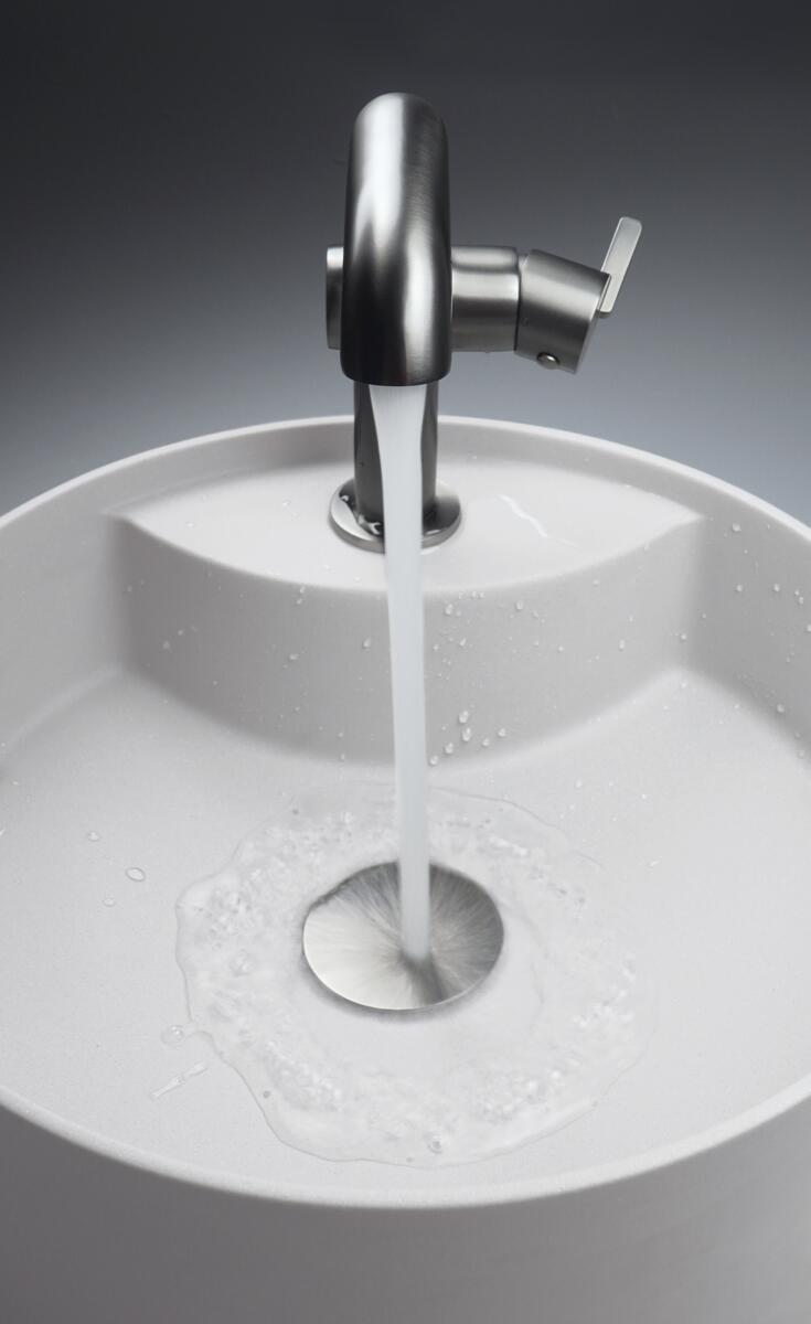 SILIA Granite washbasin, countertop, with tap shelf | CQS_xU4B | Deante ...