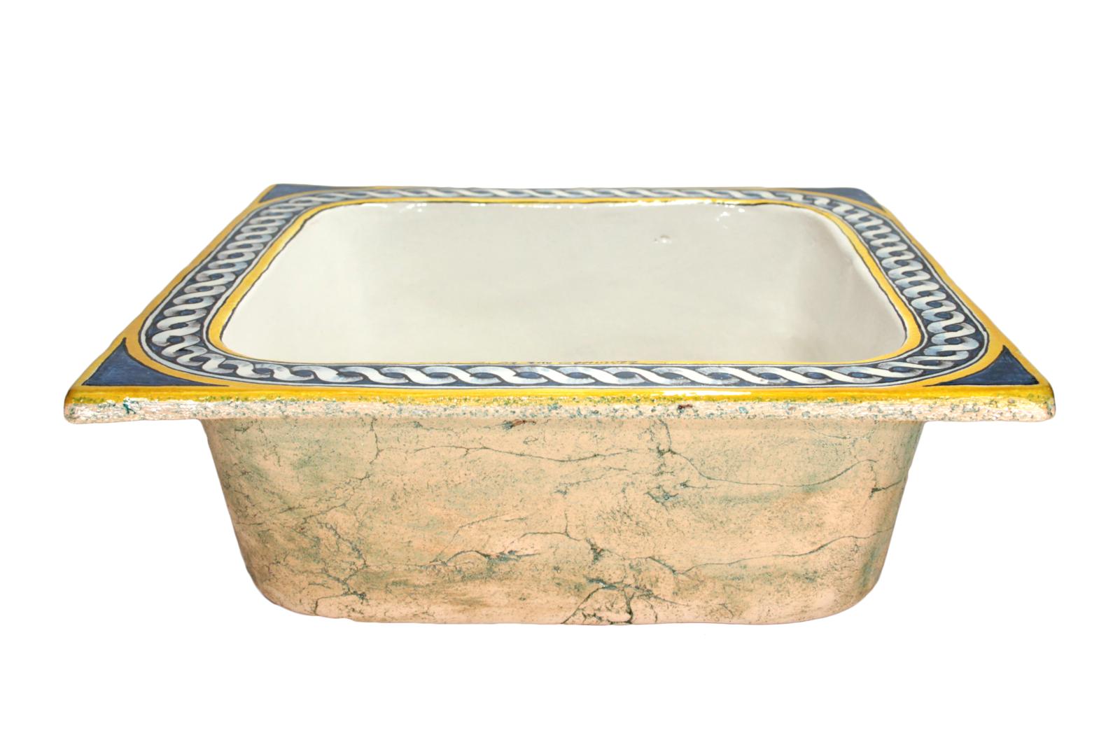 Giulia - Italian hand-painted kitchen sink | Um-lavq12-52x52 | Cerames ...
