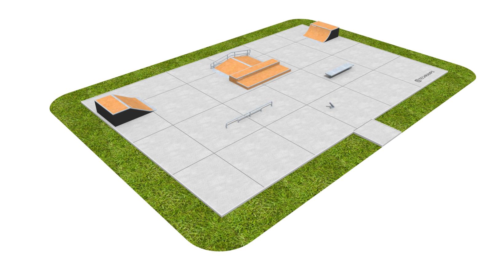 Sample Modular Skatepark PSM03 | Przykładowy Skatepark Modułowy PSM03 ...