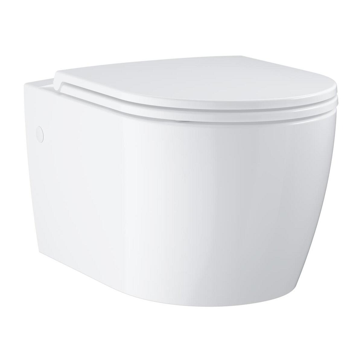 GROHE Bau Ceramic wall-hung WC set also convinces with a rimless desig ...