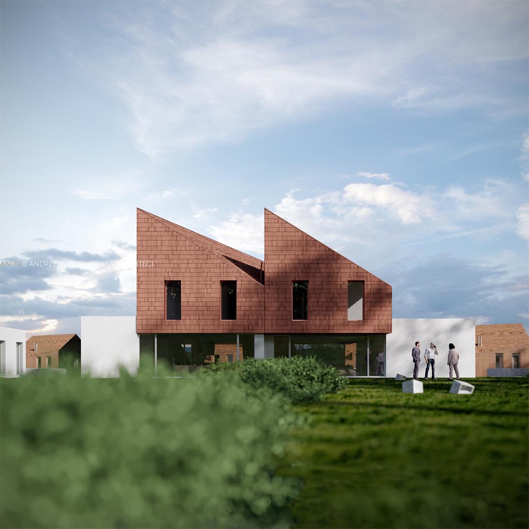 Twin Houses Complex on the Slope | ANIEA - ArchiUp.com - A free BIM ...