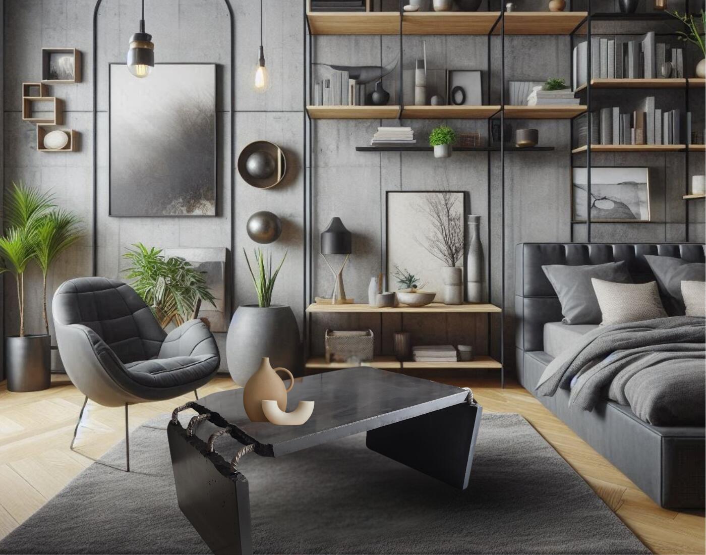 Slate Concrete Table – "The Geometry of Concrete" | Modern Creator ...