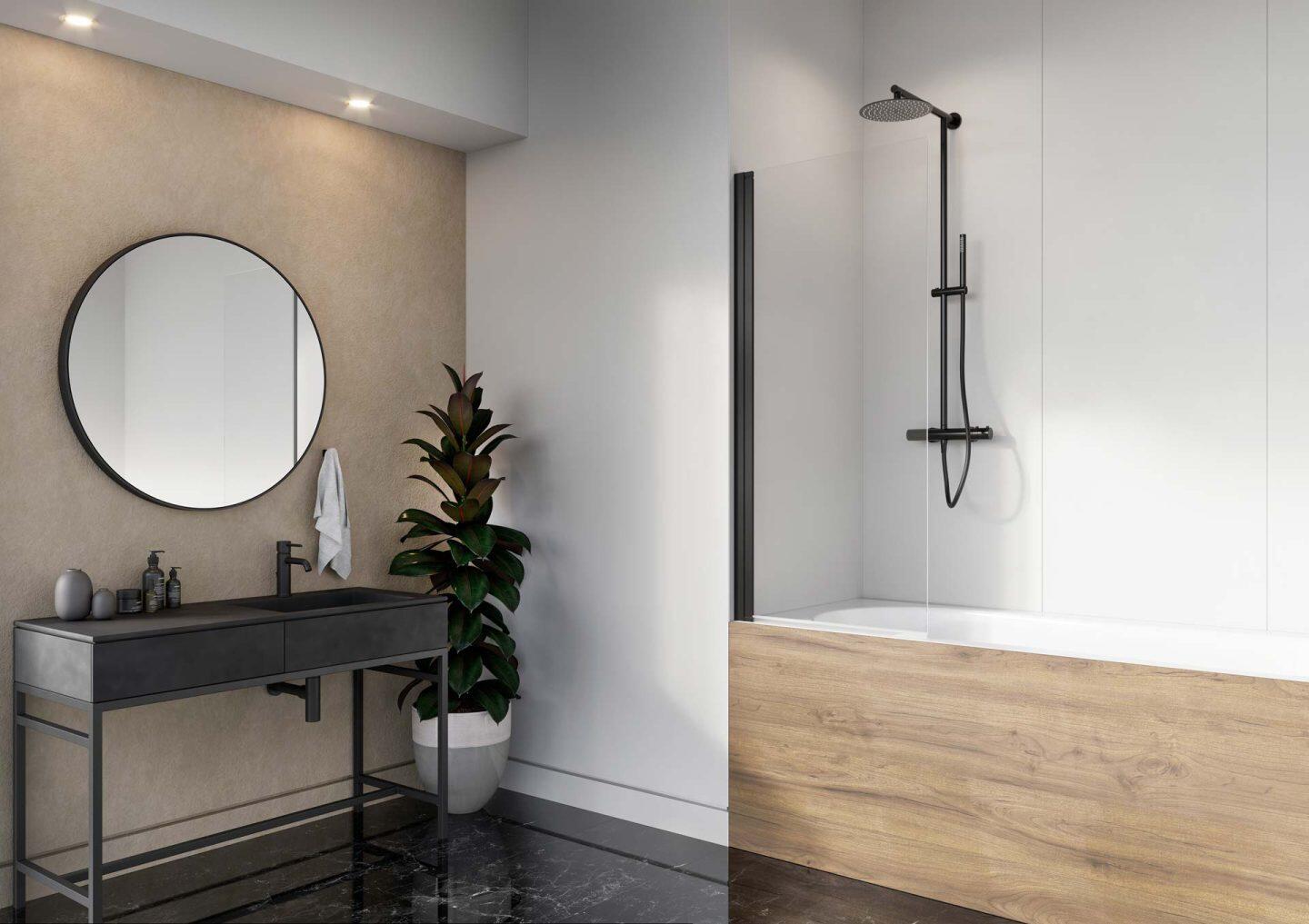 Bathtub screen Nes 8 / Nes PNJ I | Radaway - ArchiUp.com - A free BIM ...