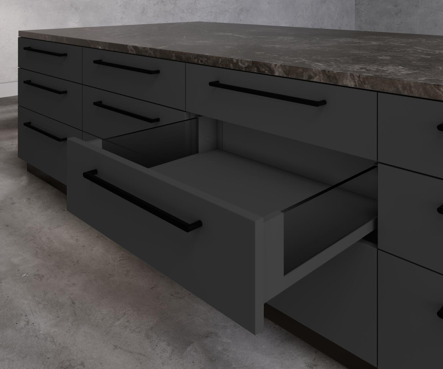 AXIS PRO soft close with glass sides - medium drawer set B | PB-AXISPRO ...