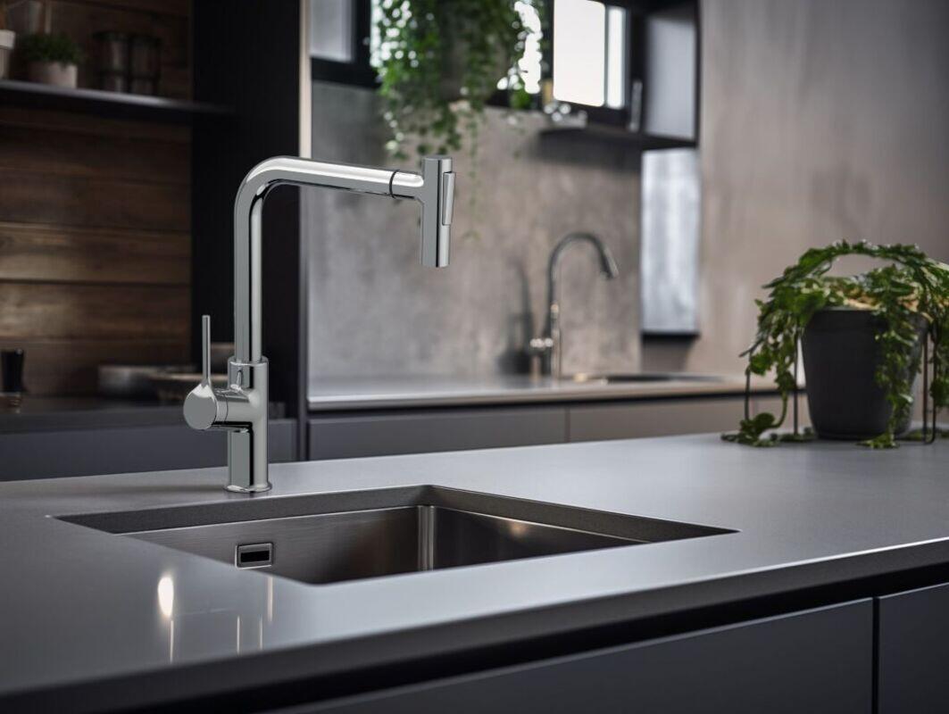 KITCHEN MIXER FARSALA WITH RETRACTABLE 2F SPOUT (TYPE L) | Invena S.A ...